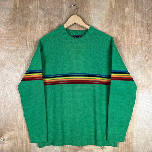 Vintage | Sweaters | Vintage 6s Woodstock Virgin Wool Sweater Large ...